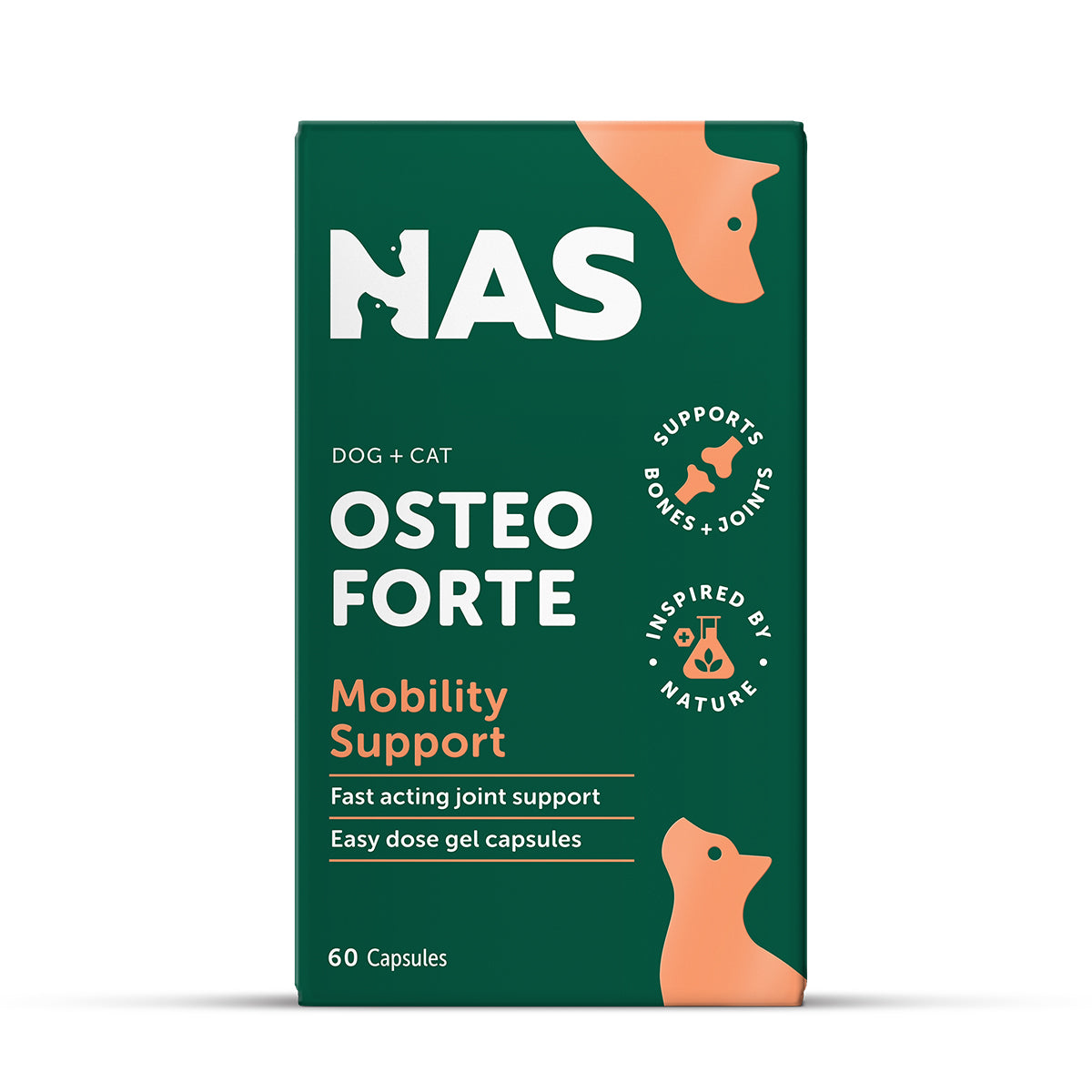 Natural Animal Solutions Osteoforte For Dogs and Cats 60 Capules