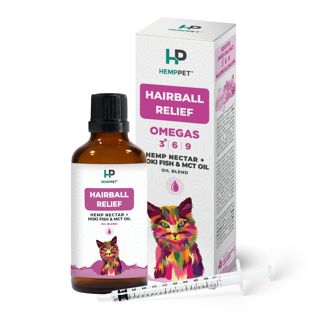 HempPet Hairball Relief Hoki Fish & Nectar & MCT Oil for Cats 100ml