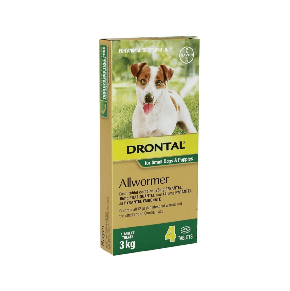 Drontal Allwormer Tabs Small Dogs 4 Pack
